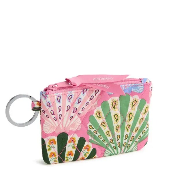 VERA BRADLEY Zip Id Case In Cottage Shells - Pink