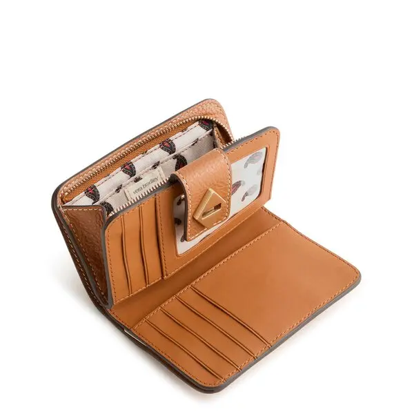 VERA BRADLEY Small Turnlock Wallet In Roasted Pecan - Brown