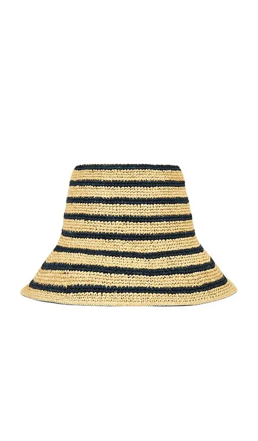 Janessa Leoné Harbor Bucket Hat - Navy & Natural