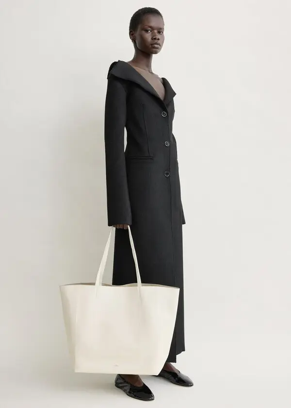 TOTEME Roam Leather Tote - Stone