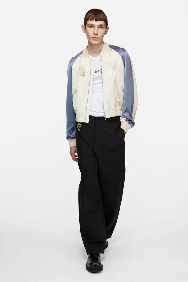 Acne Studios Satin Bomber Jacket - Light Taupe