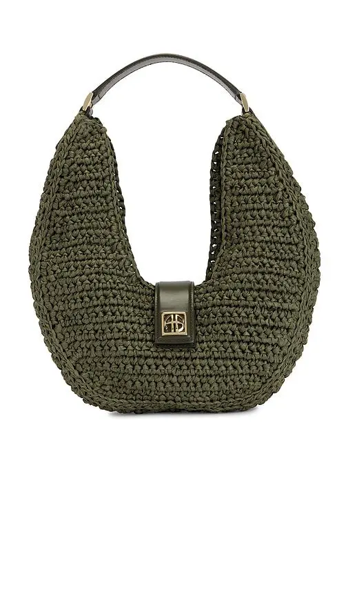 ANINE BING Lou Shoulder Bag - Olive