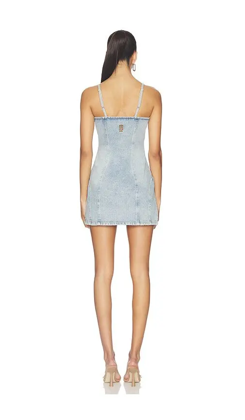 one teaspoon denim dress NEW FREE PEOPLE X ONE TEASPOON Sz S TATTOO SALTY DOG BRAXTON MINI DENIM  DRESS