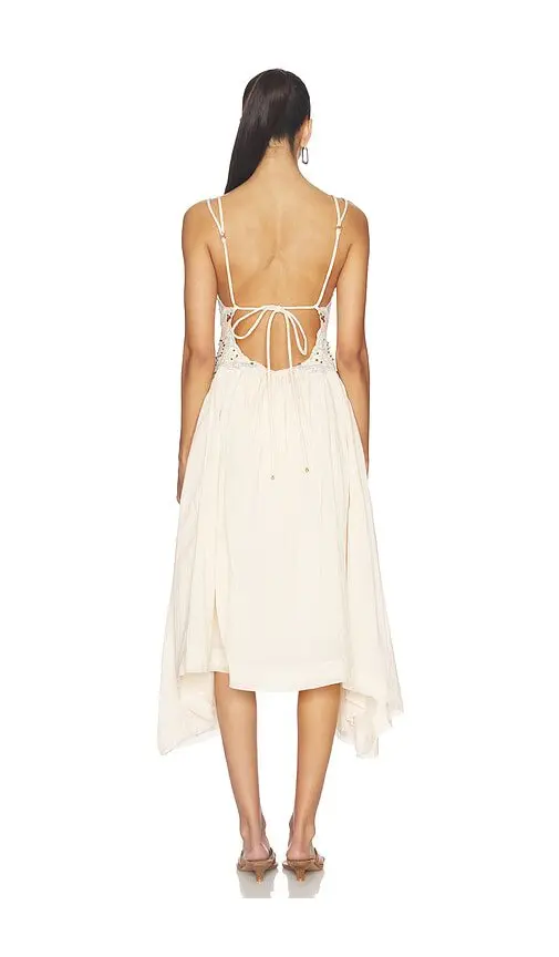 Free People Embroidered Maxi Dress - Light Tan