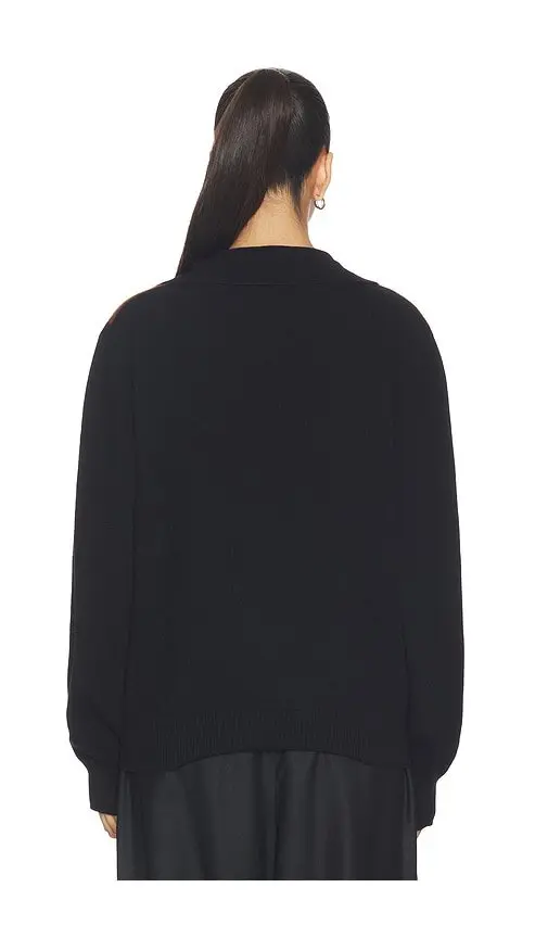 RÓHE Compact Knitted Check Polo - Black Rust Check