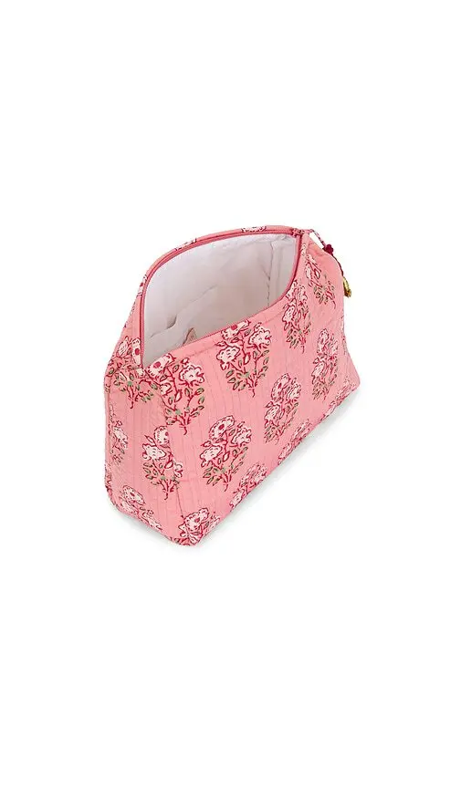 Pink Chicken Small Quilted Pouch
