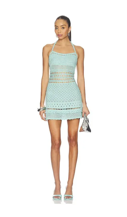 Retrofete Saffy Crochet Dress - Metallic Seychelles