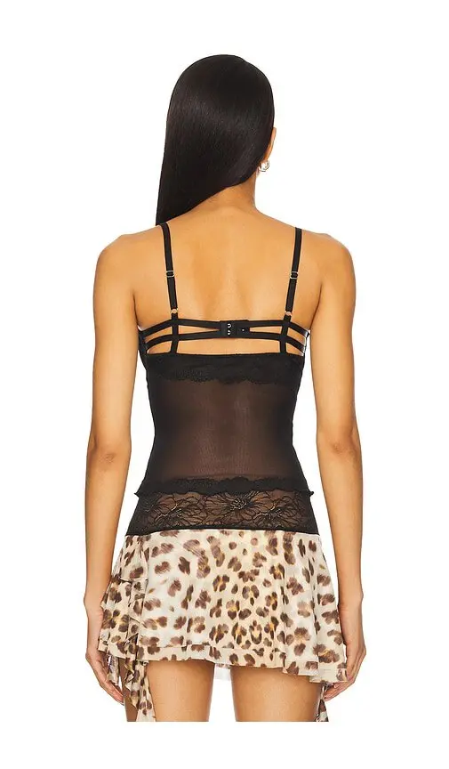I.AM.GIA Silo Bustier Top With Lace Detail - Black