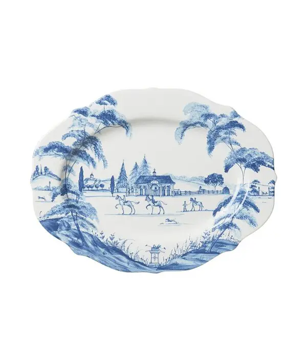JULISKA Country Estate Delft 15" Serving Platter Stable - Blue
