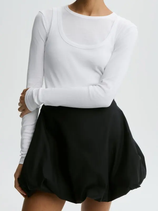 BY MALENE BIRGER Brey Organic Cotton Mini Skirt - Black