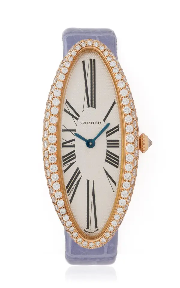 STEPHANIE WINDSOR Cartier Baignoire Allongée 18k Yellow Diamond Watch - Gold