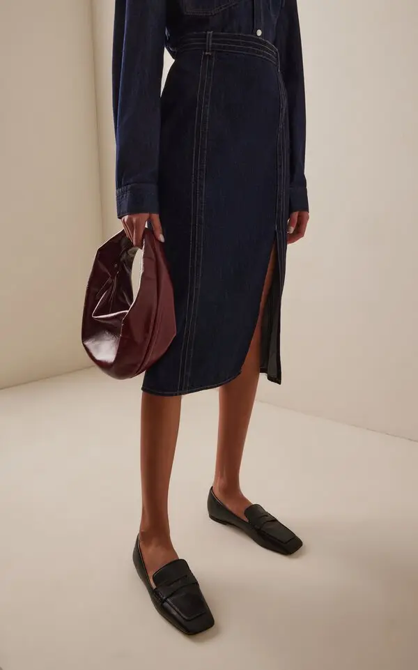 TWP High-rise Denim Skirt
