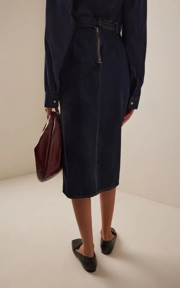 TWP High-rise Denim Skirt