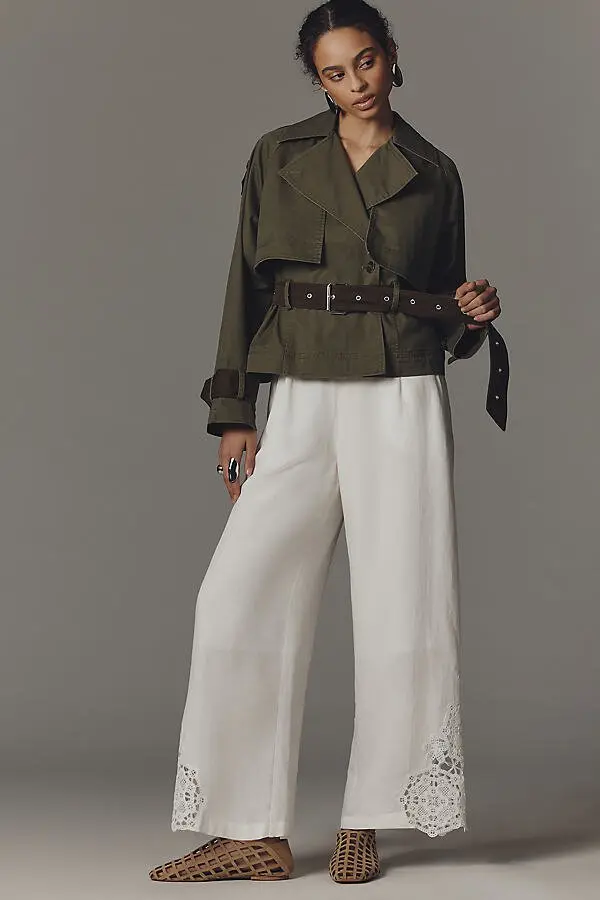 Derek Lam 10 Crosby Ines Crop Trench Jacket
