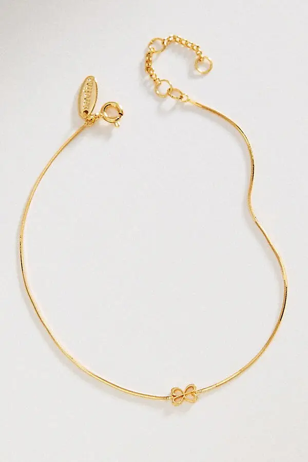 Maeve Bow Charm Bracelet - Gold