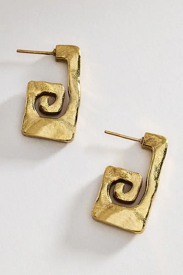 ALEMAIS Le Jardin Long Spiral Earrings - Gold