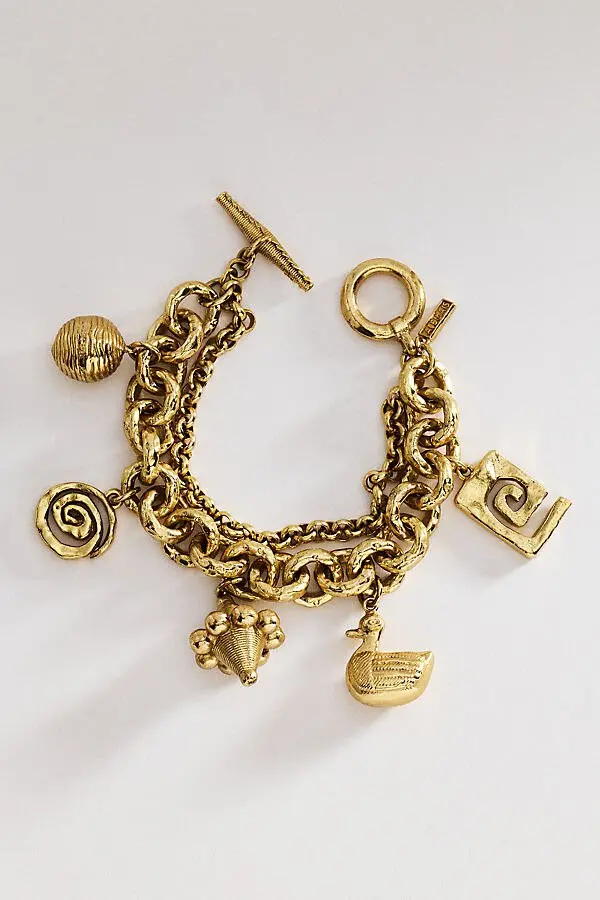 ALEMAIS Le Jardin Collector Charm Bracelet - Gold