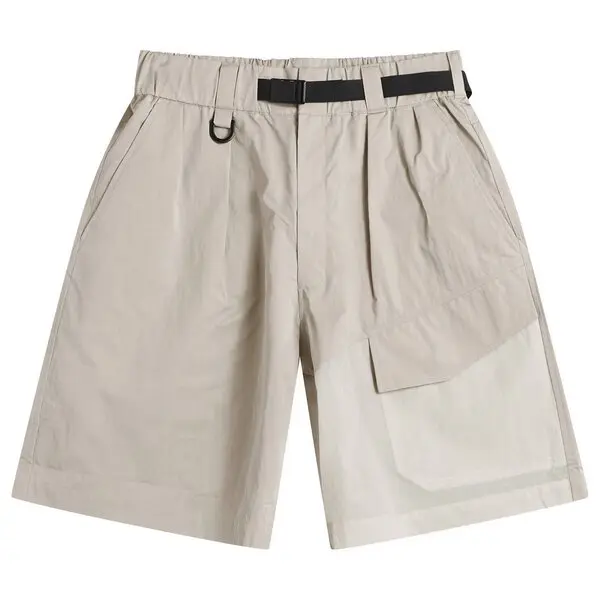 Y3 Cotton Blend Shorts - Brown