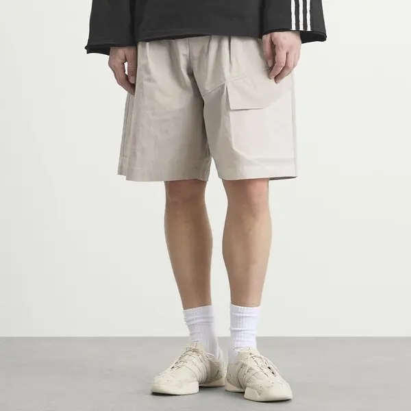 Y3 Cotton Blend Shorts - Brown