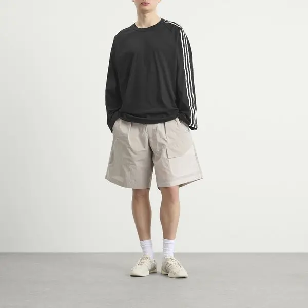 Y3 Cotton Blend Shorts - Brown