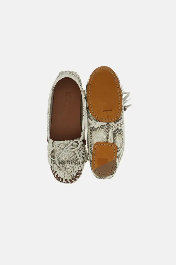 Paris Texas Indiana Python-embossed Leather Loafers