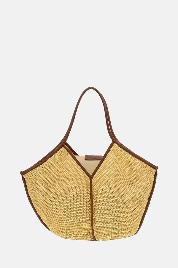 Hereu Calella Soft Raffia Bag - Beige