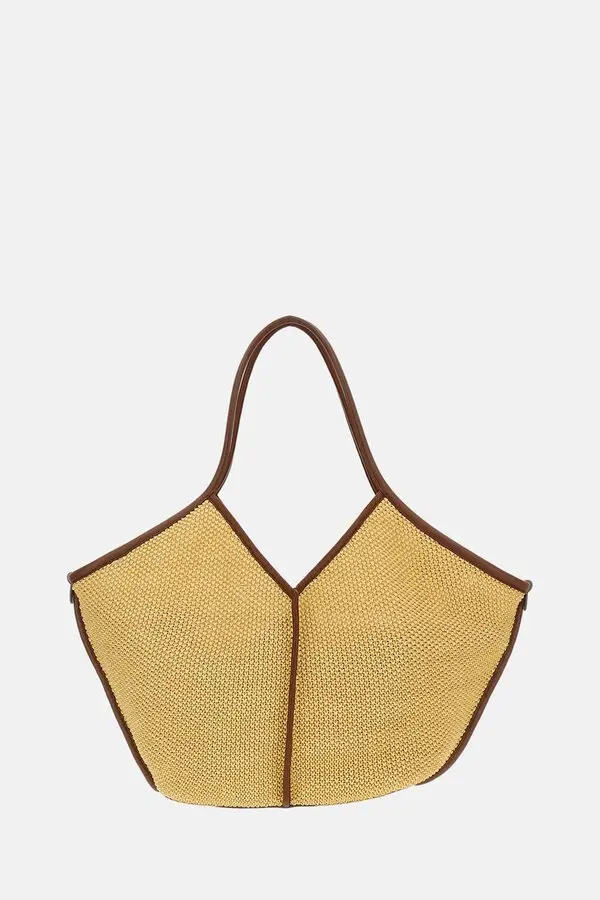 Hereu Calella Soft Raffia Bag - Beige