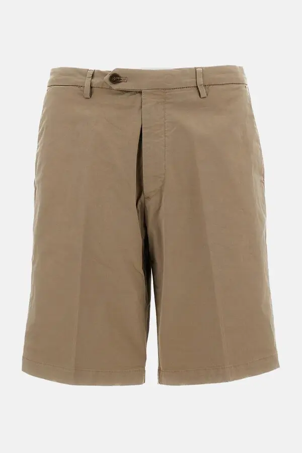 BRIGLIA 1949 Cotton Bermuda Shorts - Brown