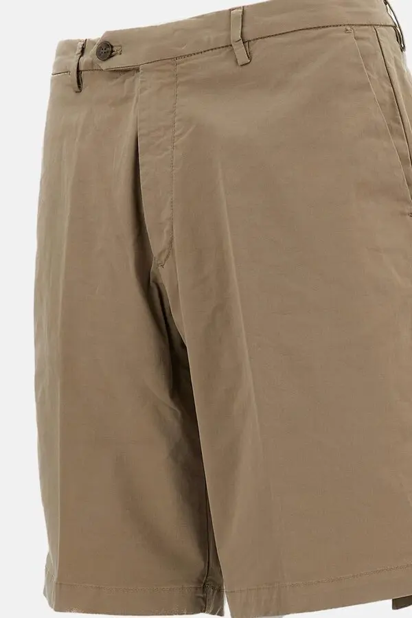 BRIGLIA 1949 Cotton Bermuda Shorts - Brown