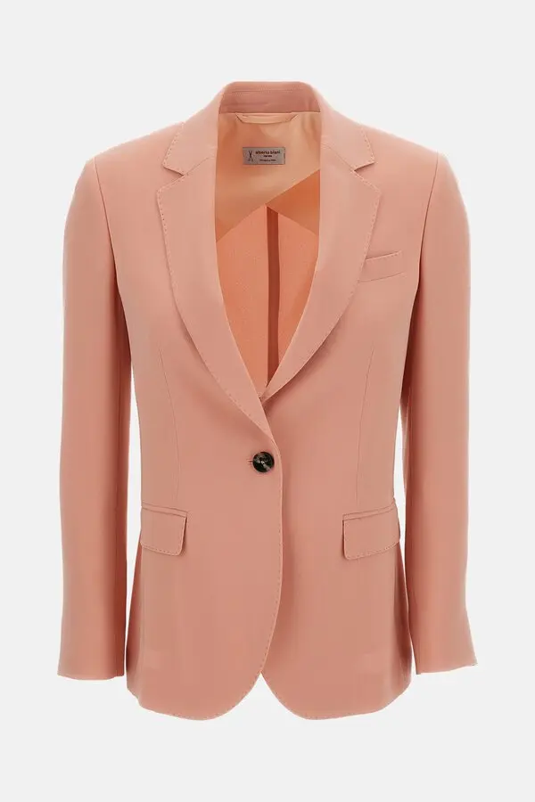 Alberto Biani Single-breasted Cady Jacket - Rosa