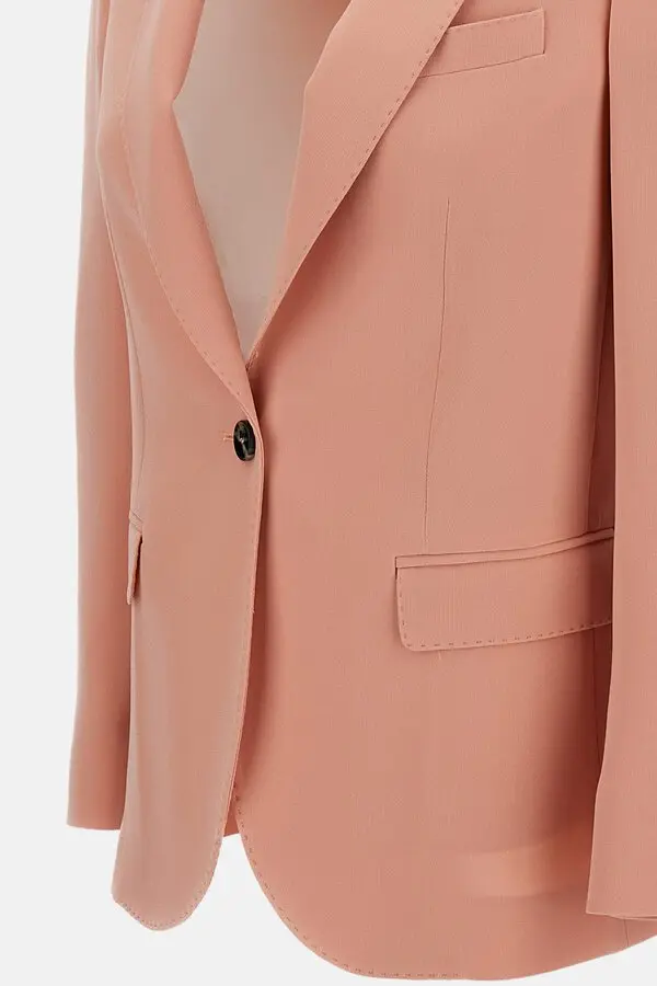 Alberto Biani Single-breasted Cady Jacket - Rosa