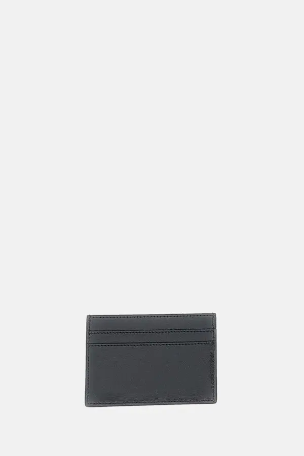 Fendi Leather Card Holder Ff - Black