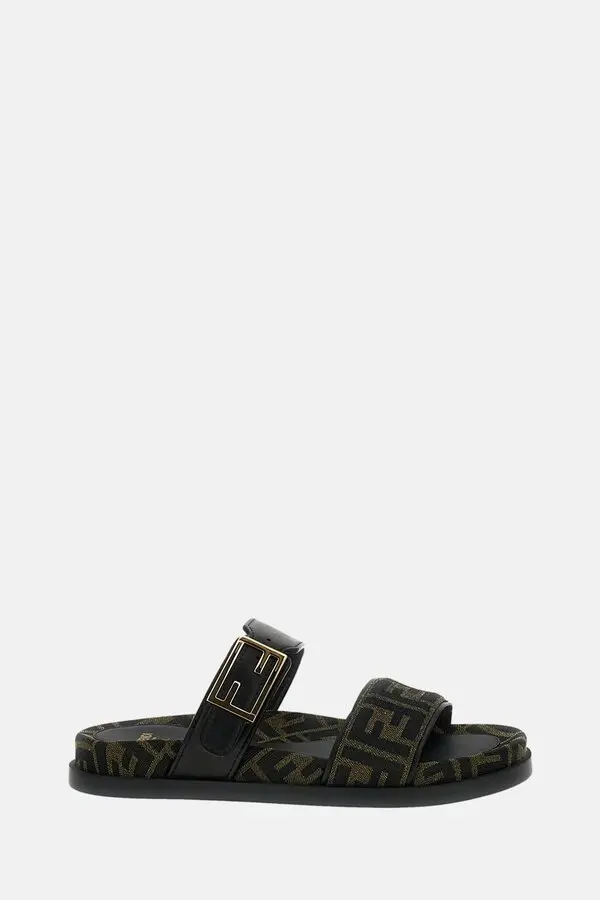 Fendi Feel Ff Jacquard Slides