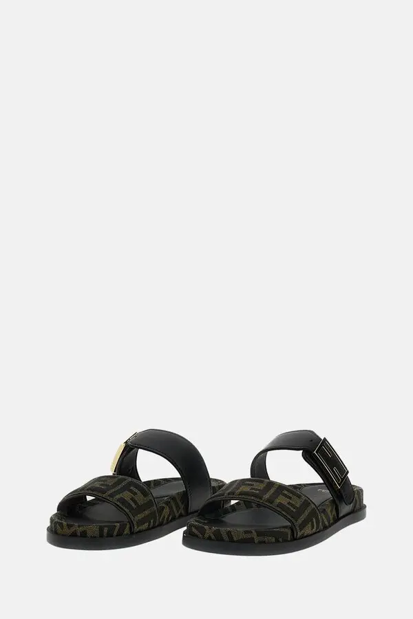 Fendi Feel Ff Jacquard Slides