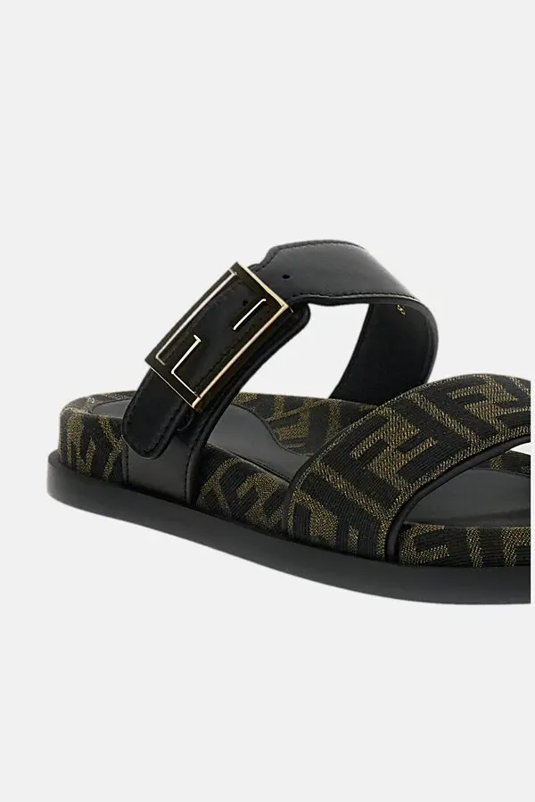 Fendi Feel Ff Jacquard Slides