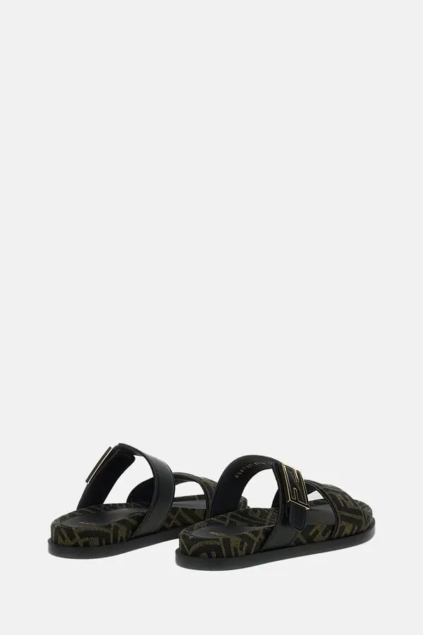 Fendi Feel Ff Jacquard Slides