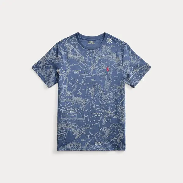 Ralph Lauren Map-print Cotton Jersey Tee
