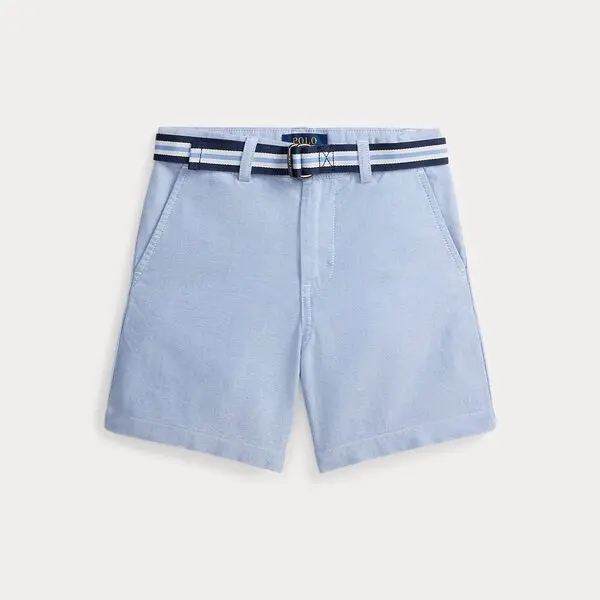 Ralph Lauren Belted Cotton Oxford Short - Blue