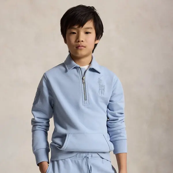 Ralph Lauren Big Pony Terry Collared Sweatshirt