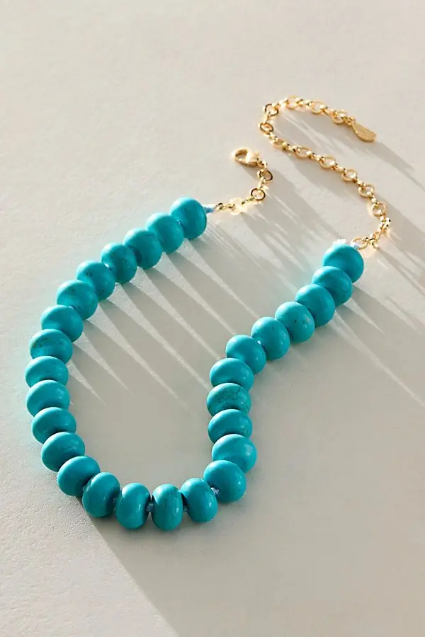 Free People Sabina Semiprecious Stone Choker - Turquoise