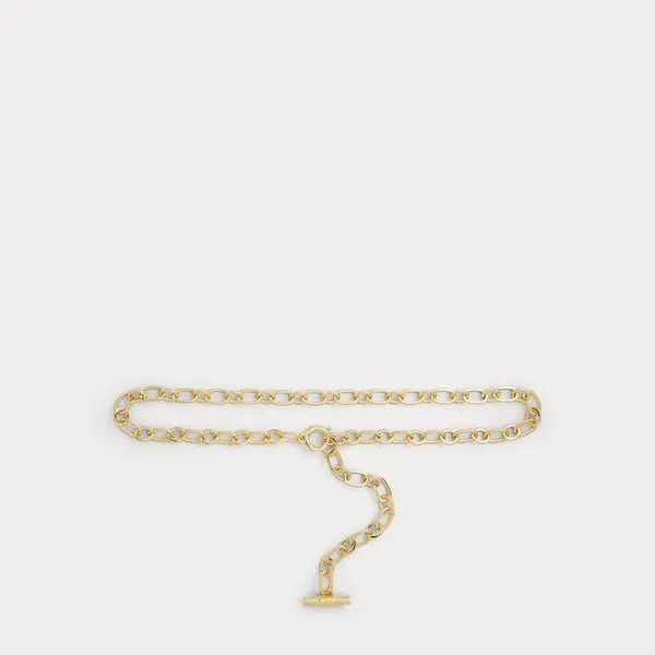 Ralph Lauren Brass-finished Toggle Chain Belt - Polished Brass