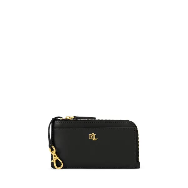 Ralph Lauren Leather L-zip Card Case - Black