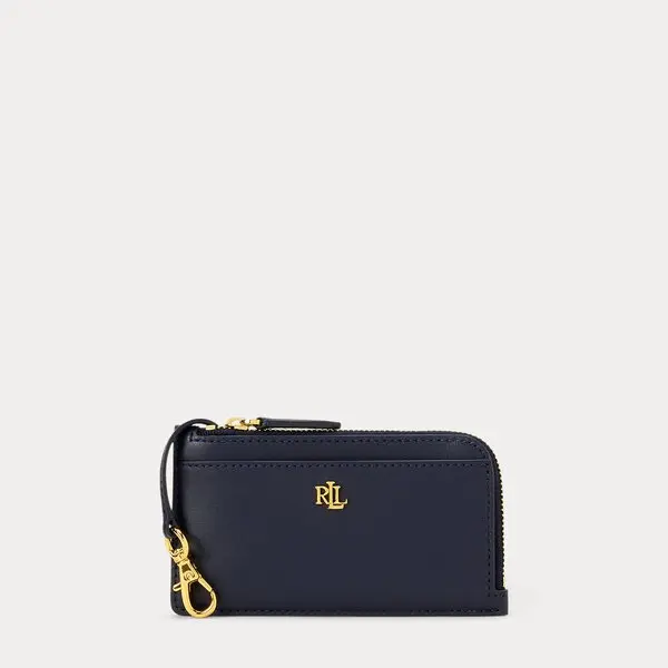 Ralph Lauren Leather L-zip Card Case - Refined Navy