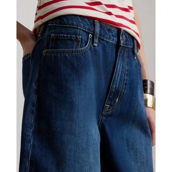 Ralph Lauren Denim Wide-leg Bermuda Shorts