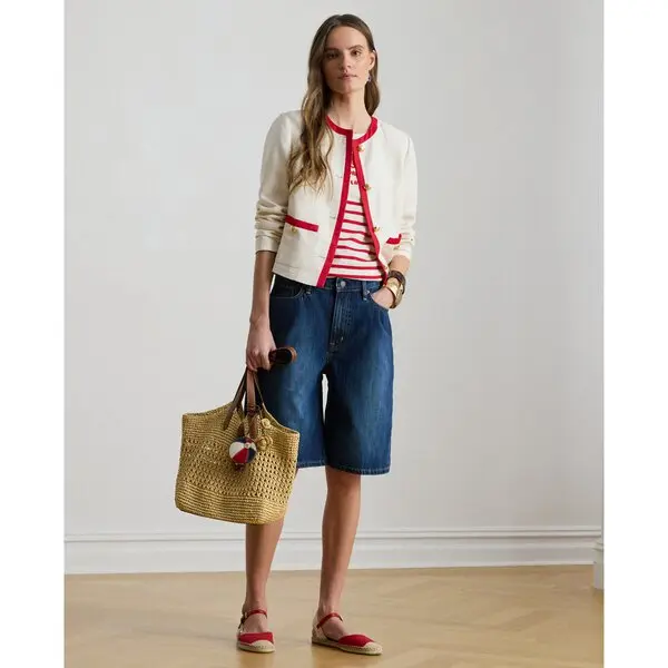 Ralph Lauren Denim Wide-leg Bermuda Shorts