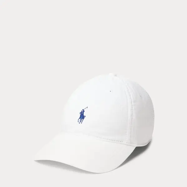 Ralph Lauren Linen Ball Cap - White