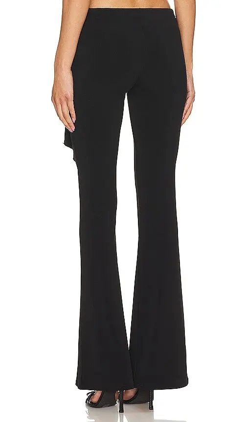 I.AM.GIA Draped Jersey Flare Pants With Embellished Detail