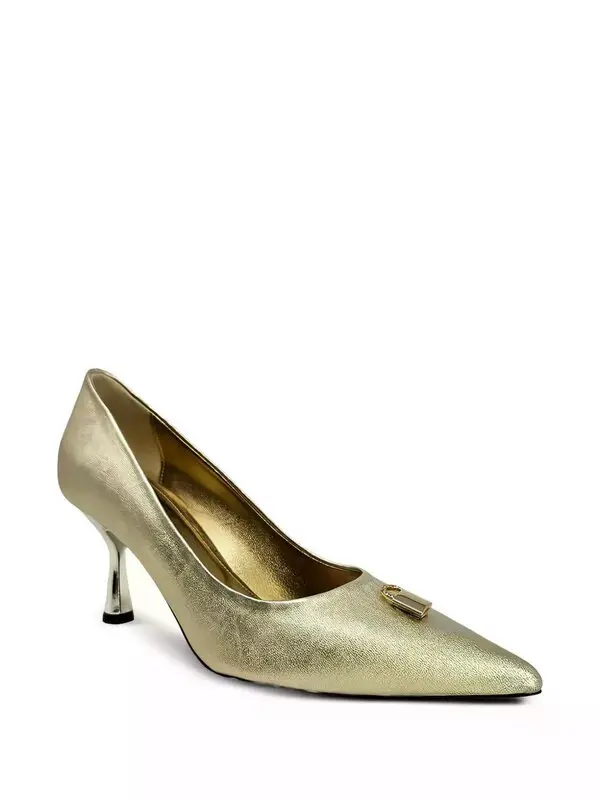MADISON MAISON Lock-detail Leather Pumps - Gold