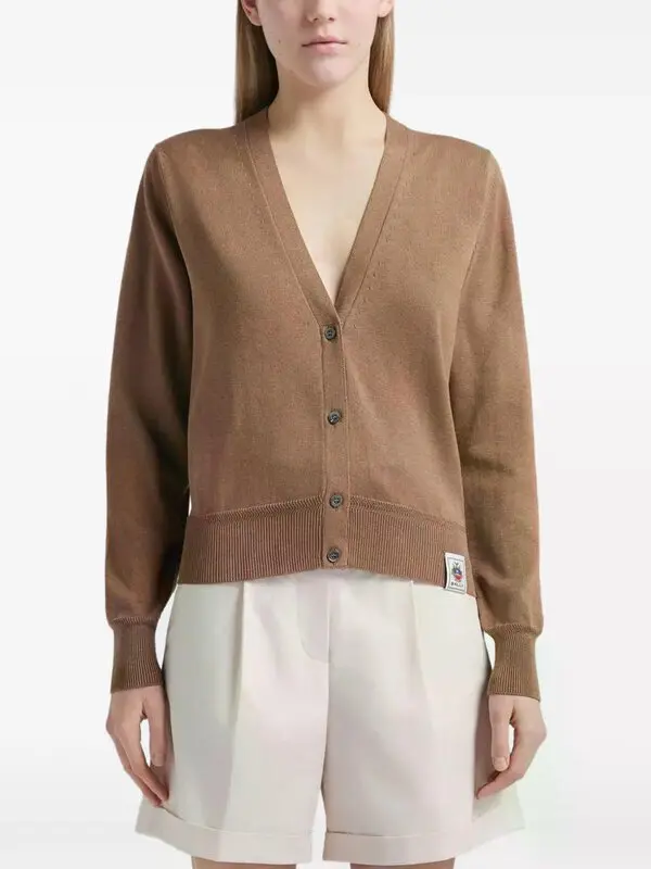 Bally V-neck Ribbed Cardigan