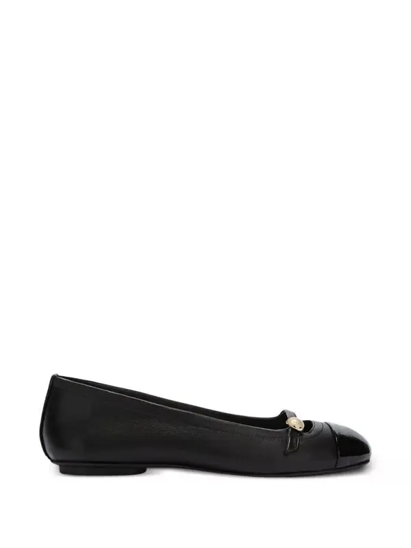 Furla Embellished Leather Ballet Flats